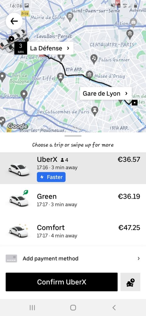In Paris, is it Better to Travel by Taxi or Uber?