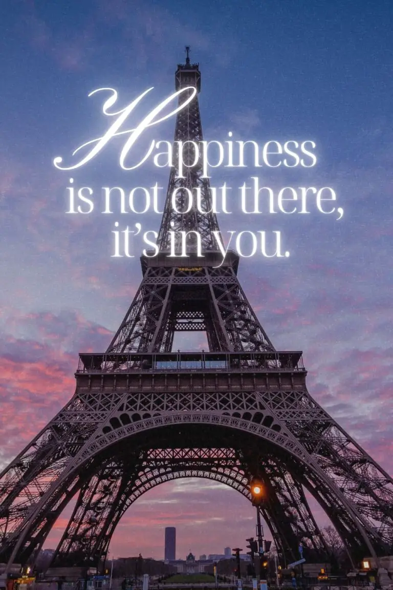 25 Inspirational Quotes with Beautiful Paris Backgrounds
