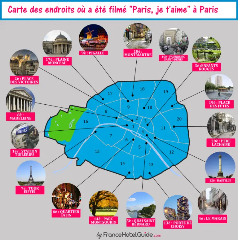 Carte des endroits où a été tourné le film "Paris, je t'aime" - Blog de ...